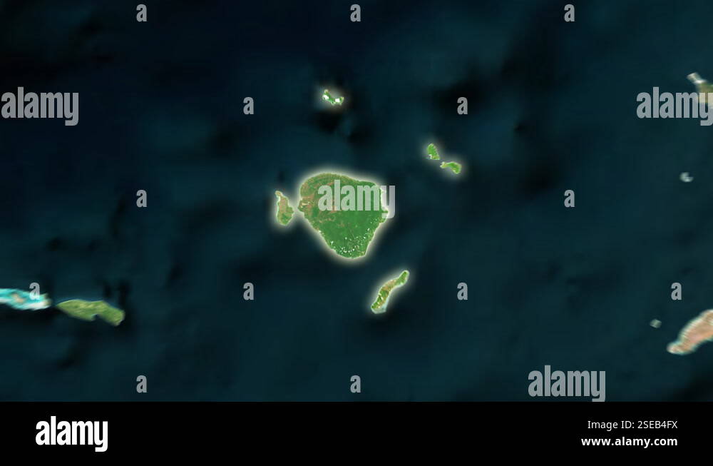 Babar Island - Indonesia close-up - satellite. Preview. Glow. Labels ...