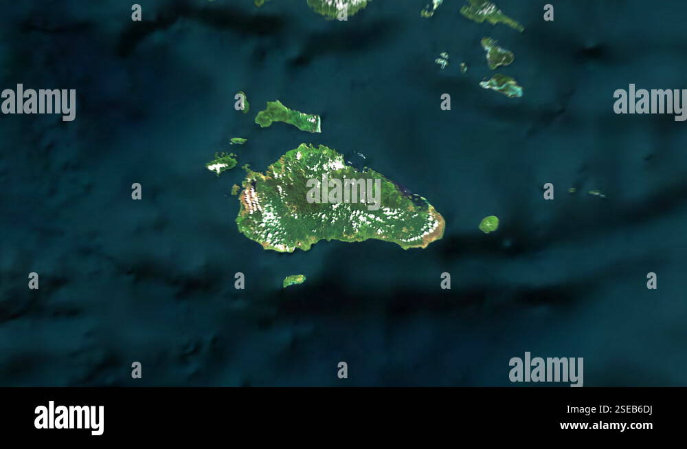 Obi Island - Indonesia close-up - satellite Stock Video Footage - Alamy