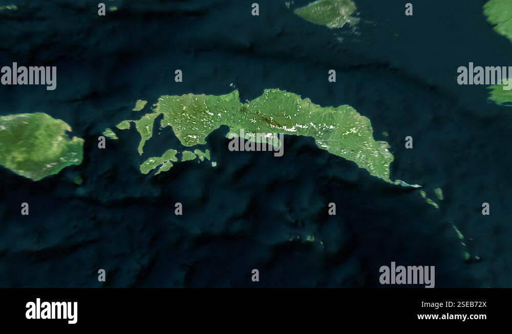 Seram Island - Indonesia close-up - satellite Stock Video Footage - Alamy