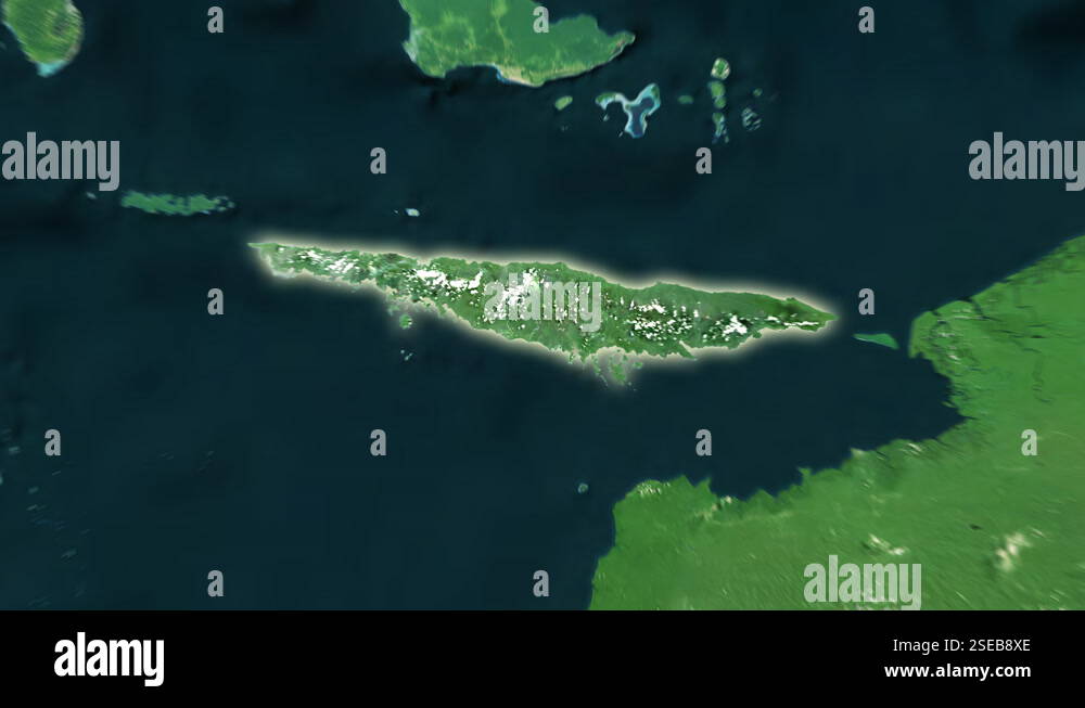 Yapen Island - Indonesia close-up - satellite. Preview. Glow. Labels ...
