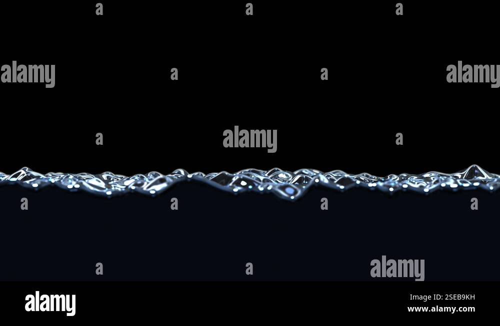 Dark water splashing looping 3D animation with alpha Stock Video ...