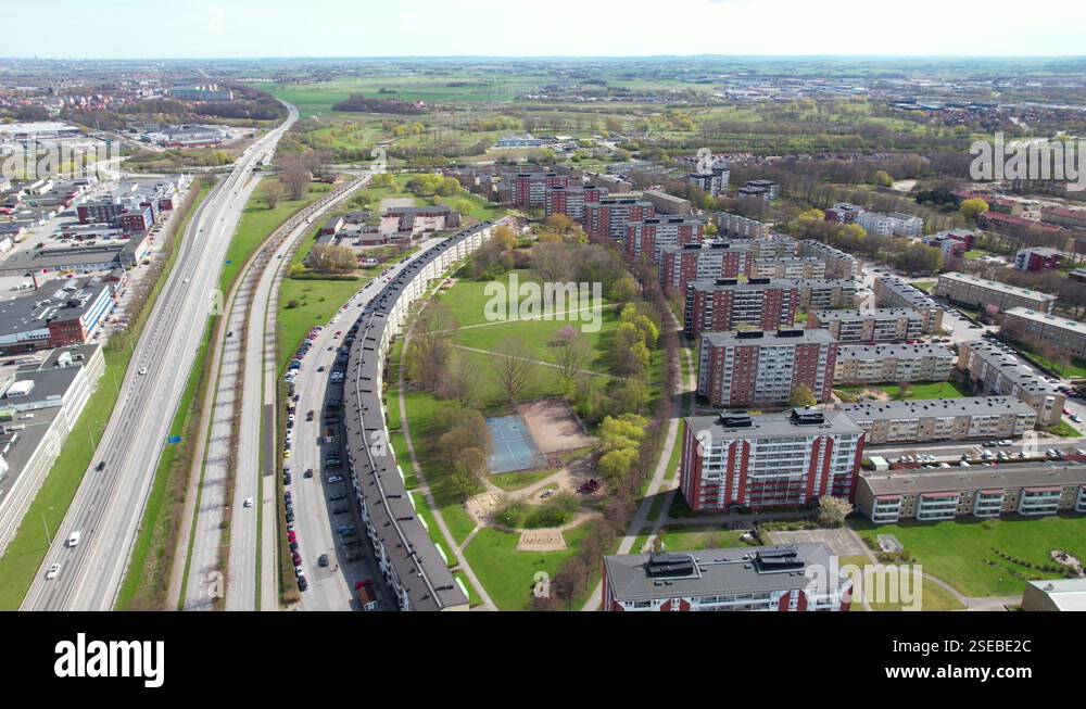 Architecture close to Malmö, arean view, Segevång, Kirseberg, Sweden ...