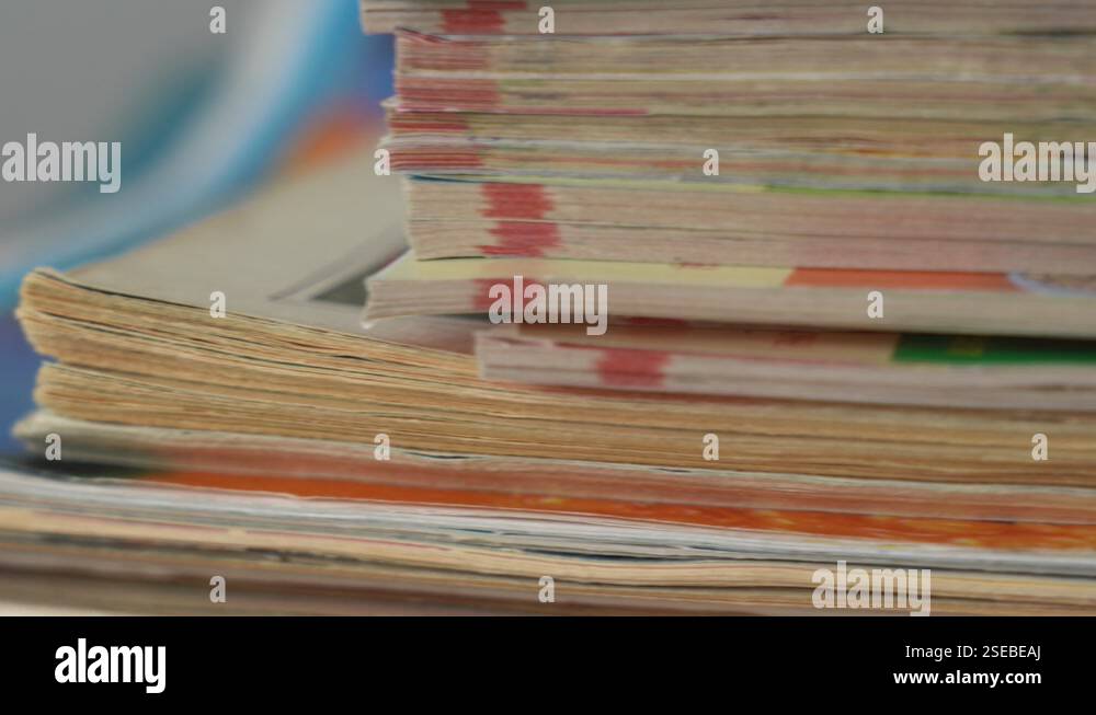 Stack old magazines macro Stock Videos & Footage - HD and 4K Video ...