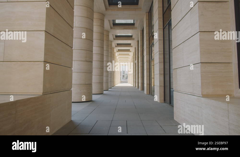 Exterior of Office Building with Colonnade Stock Video Footage - Alamy