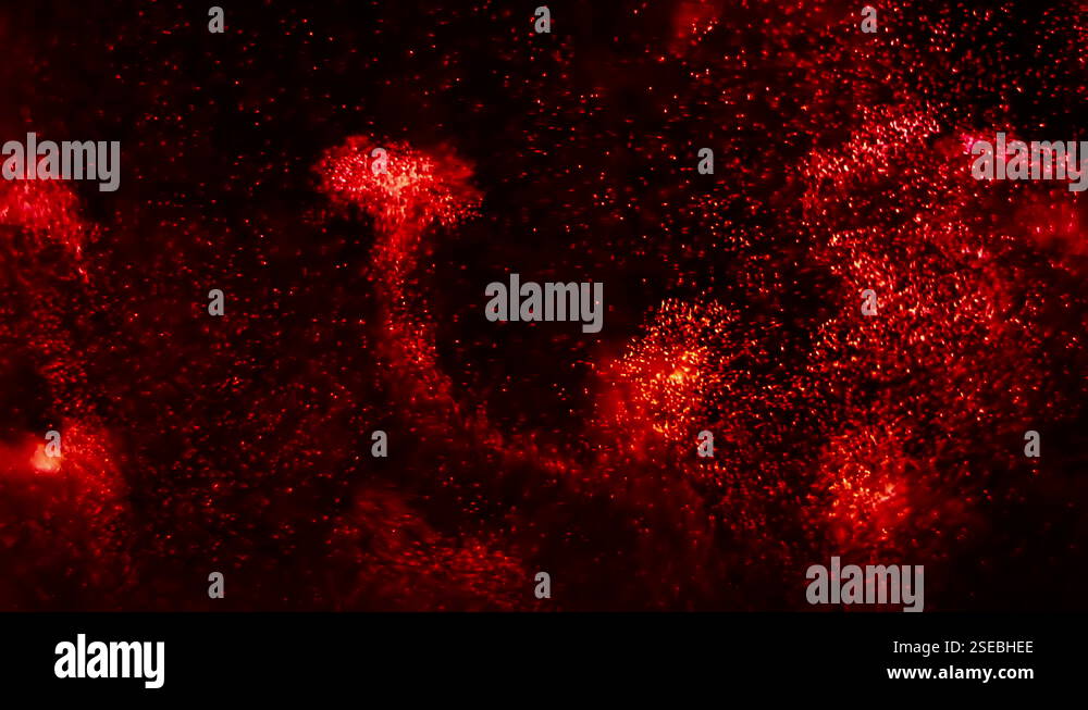 Cinematic Red Particles In Motion, Abstract Background Stock Video ...