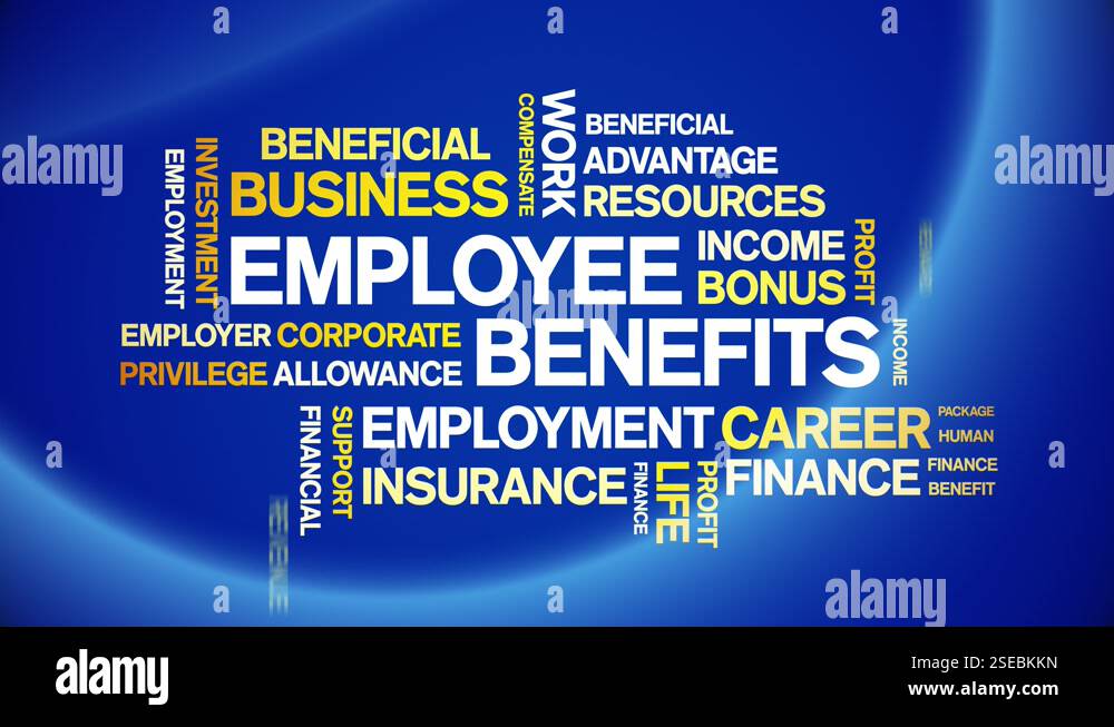 Employee Benefits animated word cloud,text animation typography ...
