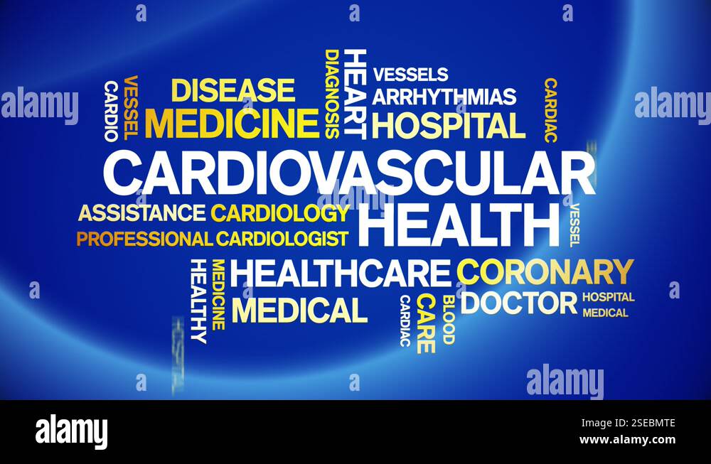 Cardiovascular Health animated word cloud,animation typography seamless ...