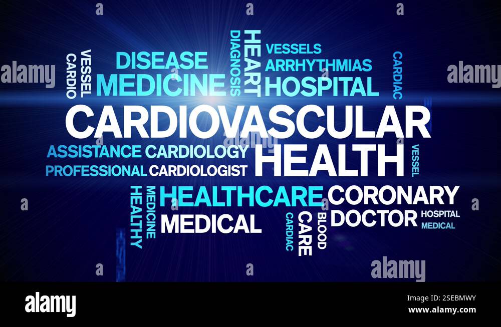 Cardiovascular Health animated word cloud,animation typography seamless ...