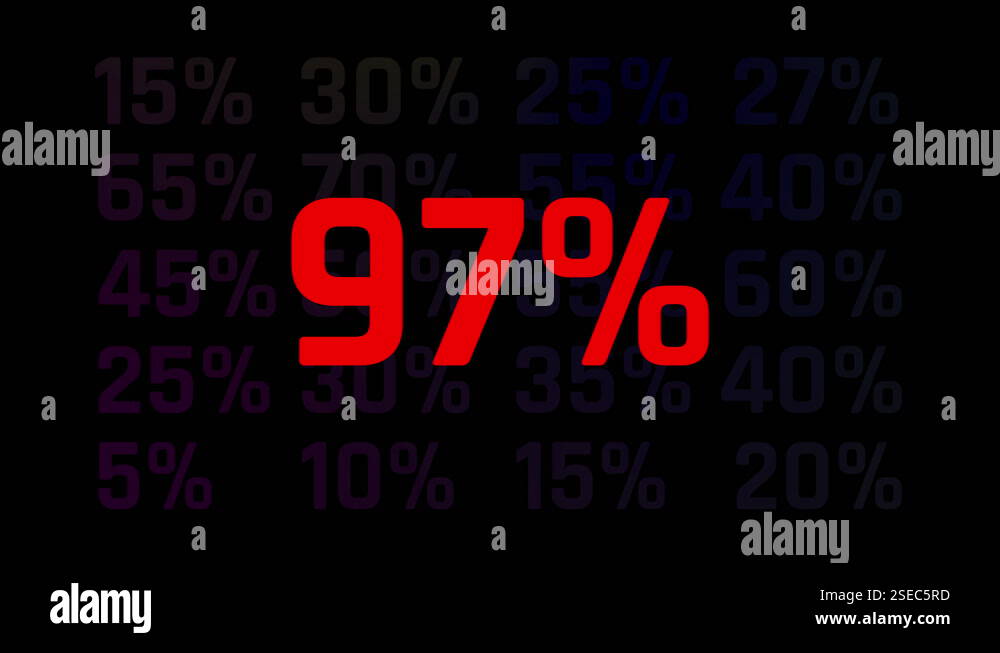 97 percent discount animation on black background Stock Video Footage ...