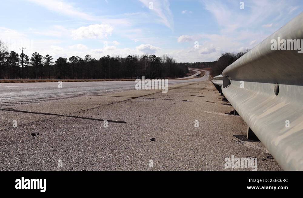Distant view of traffic on a rural Georgia highway down a hill Stock ...