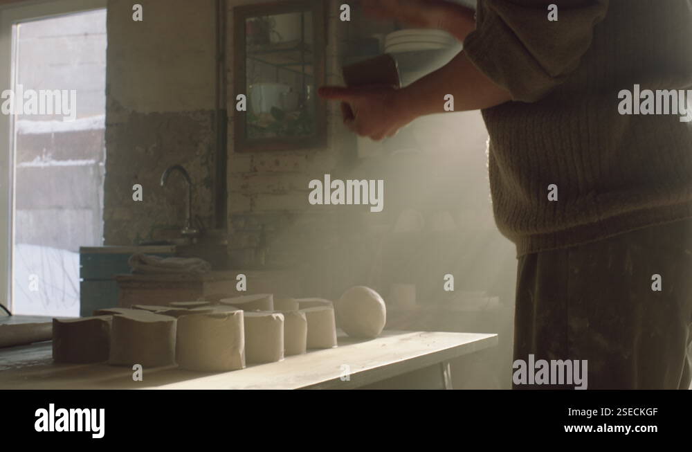 Woman shaping piece raw clay Stock Videos & Footage - HD and 4K Video ...