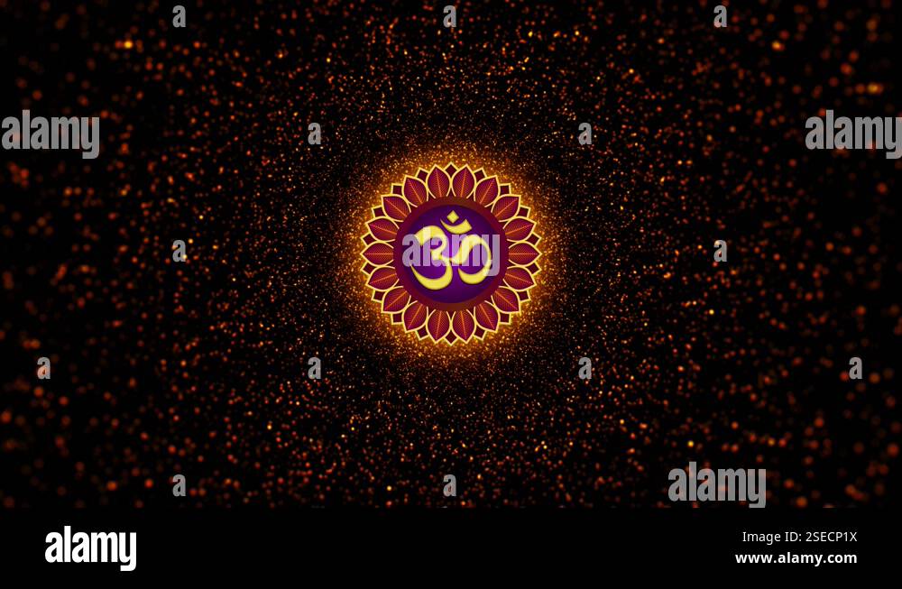 Motion Reveal Golden Shine Glitter Dust Tunnel Blast Hinduism Omkara ...