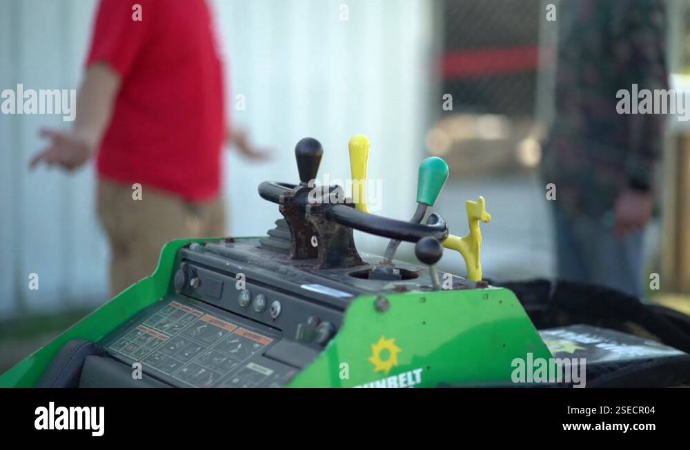 Control Levers And System Of Mini Excavator.- handheld Stock Video ...