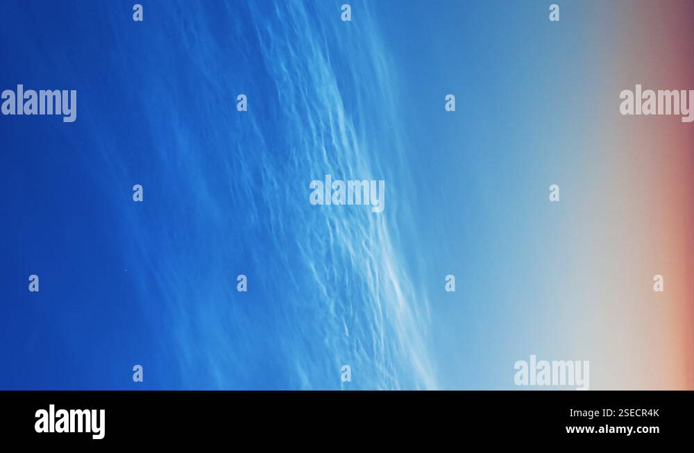 Noctilucent Clouds as sign of global warming, vertical timelapse Stock ...