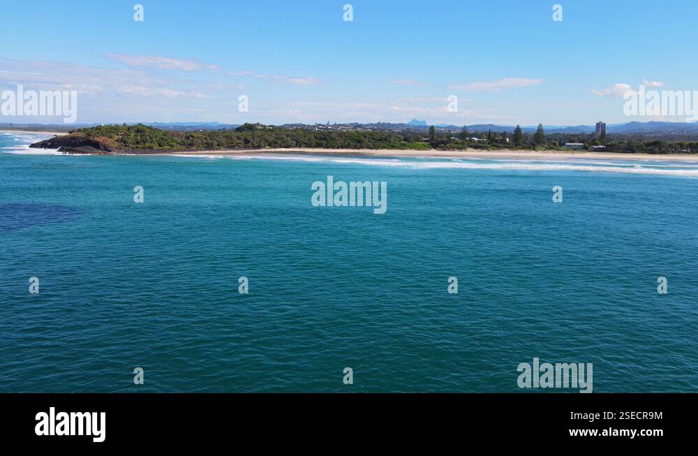 Beautiful Blue Color Of Tasman Sea And The Seashore At Fingal Headland ...