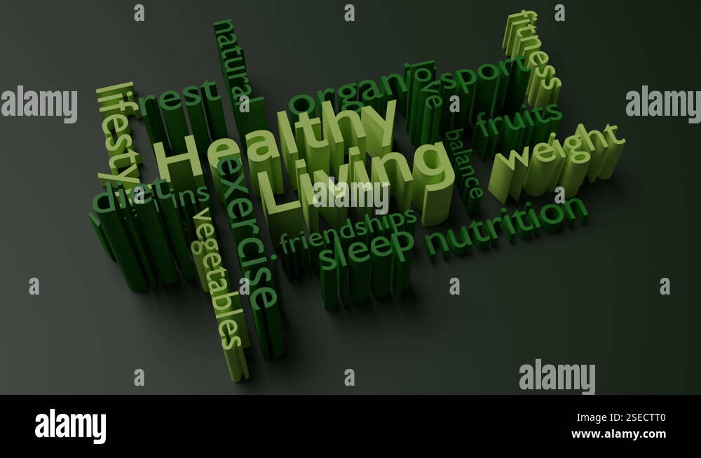 Healthy living word cloud Stock Videos & Footage - HD and 4K Video Clips - Alamy
