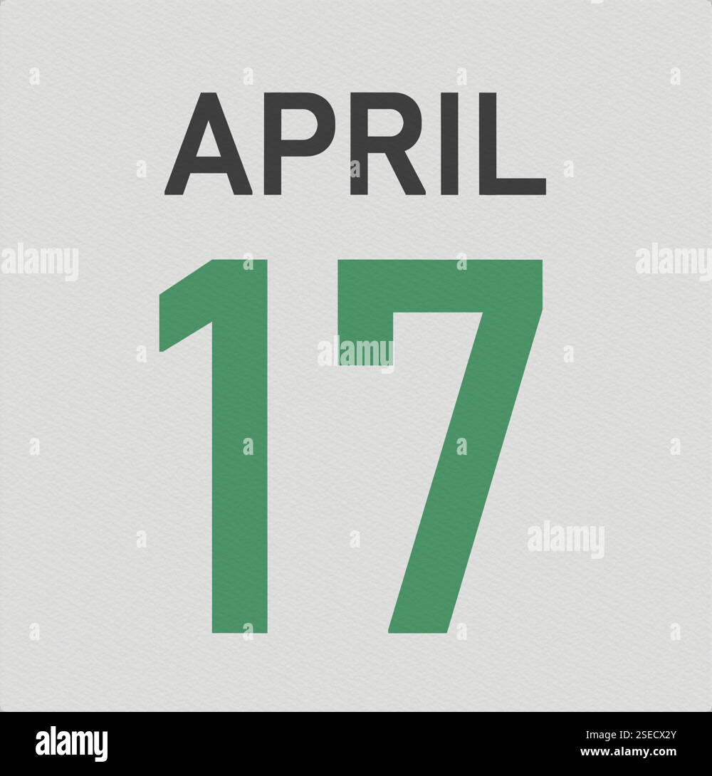 April 18 date behind crumpled paper page of a calendar, 3d animation ...