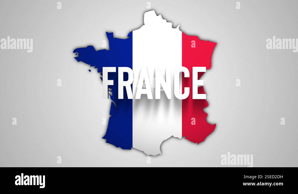 Map of France. France Graphic. Animated 4k French map. European Country ...