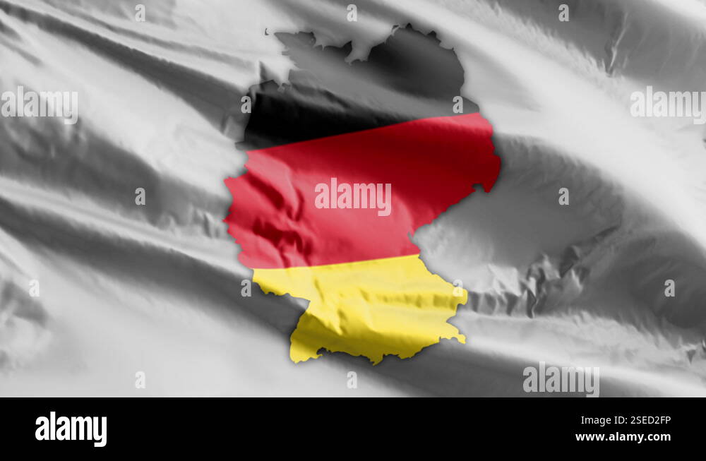 Germany On flag. Map Of Germany. German Flag. Animated 4k German Flag ...