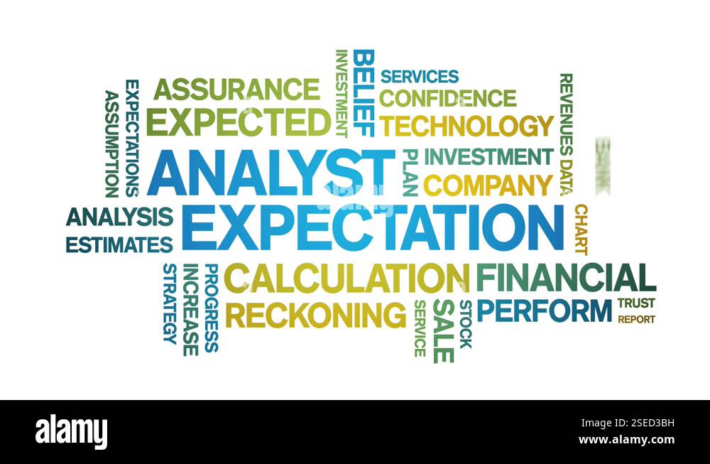 Analyst Expectation animated word cloud,design animation typography ...