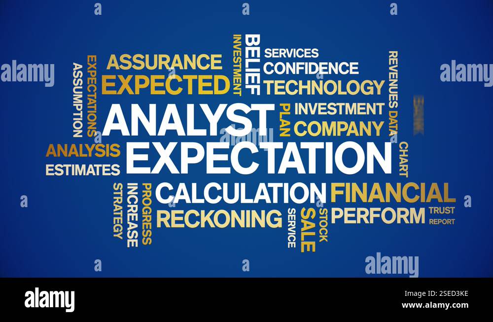 Analyst Expectation animated word cloud,design animation typography loop Stock Video Footage - Alamy
