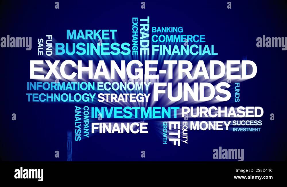 Exchange-Traded Funds animated word cloud,design animation typography ...