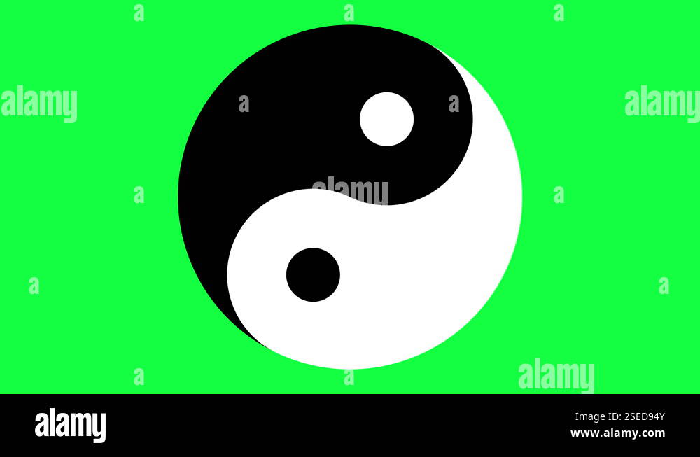 Animate In and Out Rotating Yin Yang Symbol Animation Seamless Loop ...