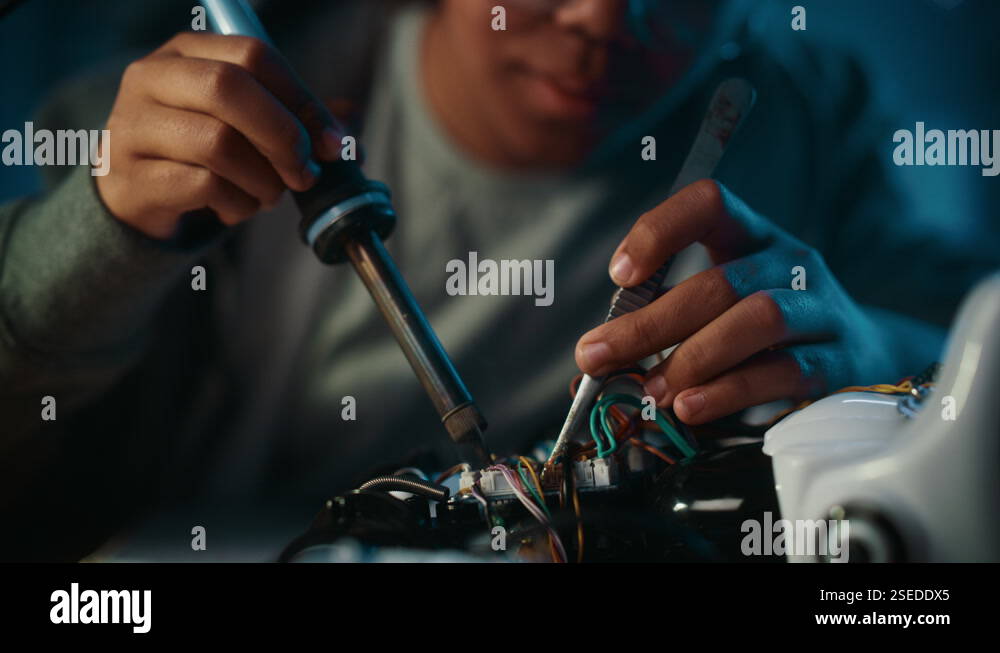 School girl soldering science project Stock Videos & Footage - HD and ...