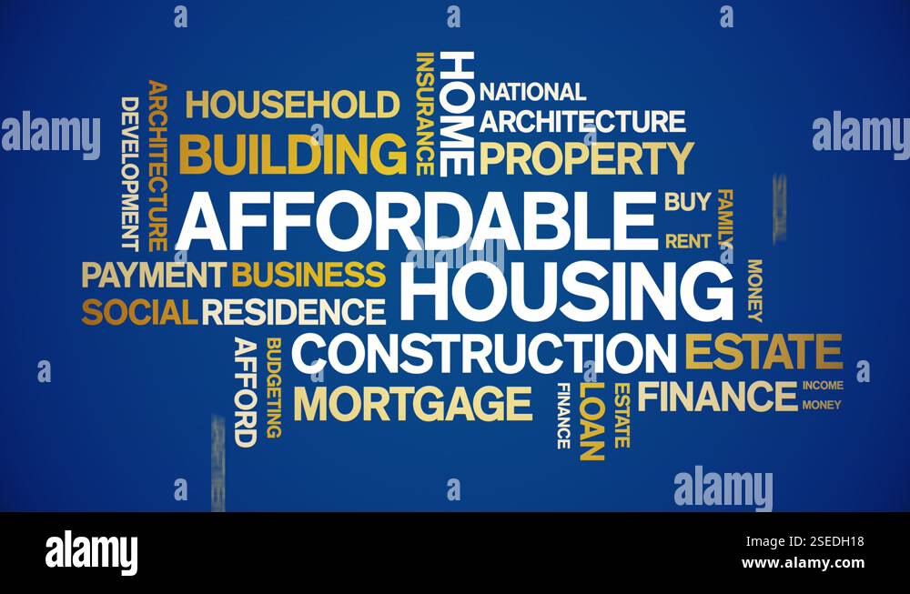 Affordable Housing animated word cloud,design animation kinetic ...