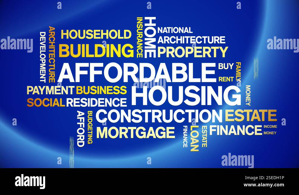 Affordable Housing animated word cloud,design animation kinetic ...