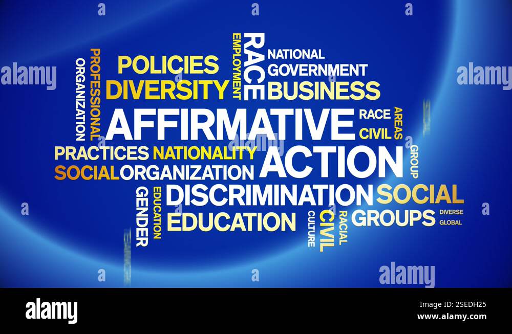 Affirmative Action animated word cloud,design animation kinetic ...