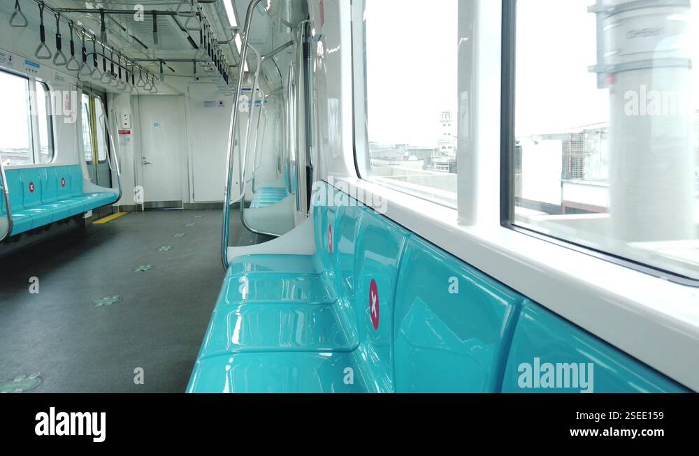 Jakarta. Indonesia - 6 Oct, 2020 :empty interior at MRT Jakarta Arrival ...