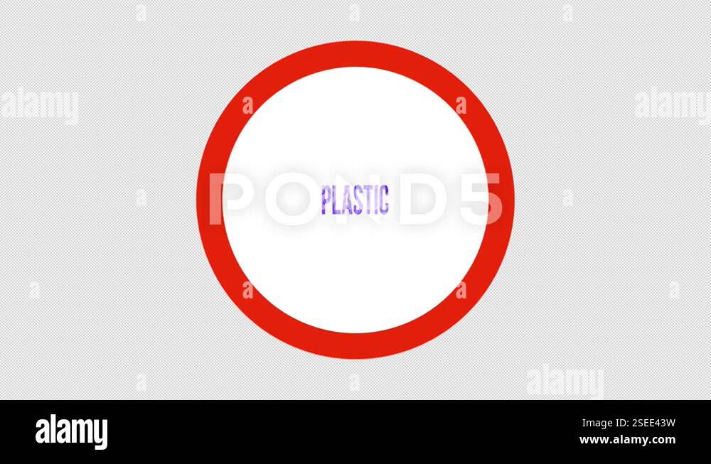 no plastic icon road sign animation. simple red circle prohibition Not ...