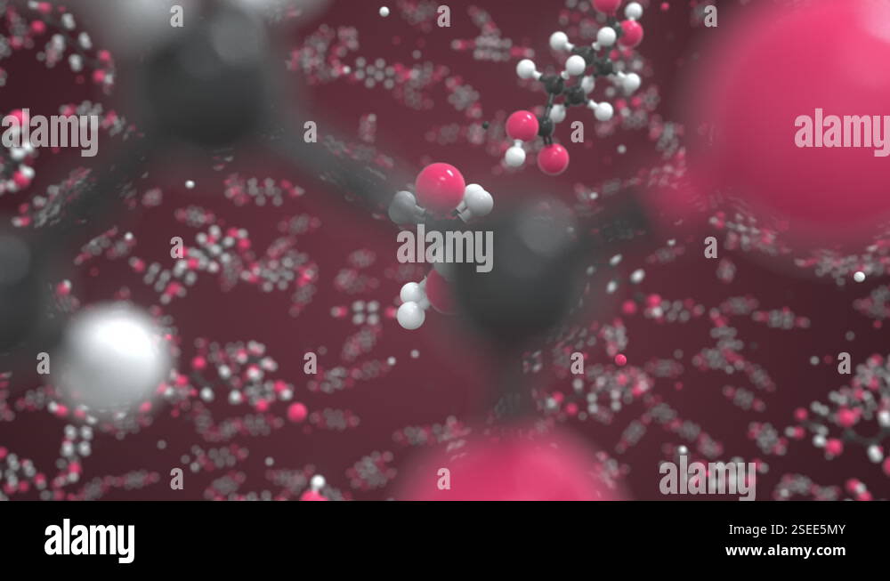 Adipic acid molecule. Conceptual molecular model. Chemical looping 3d ...