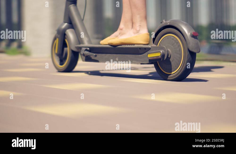 Driving Ecology Transport Kick Scooter. Eco Transport Drive Electric ...