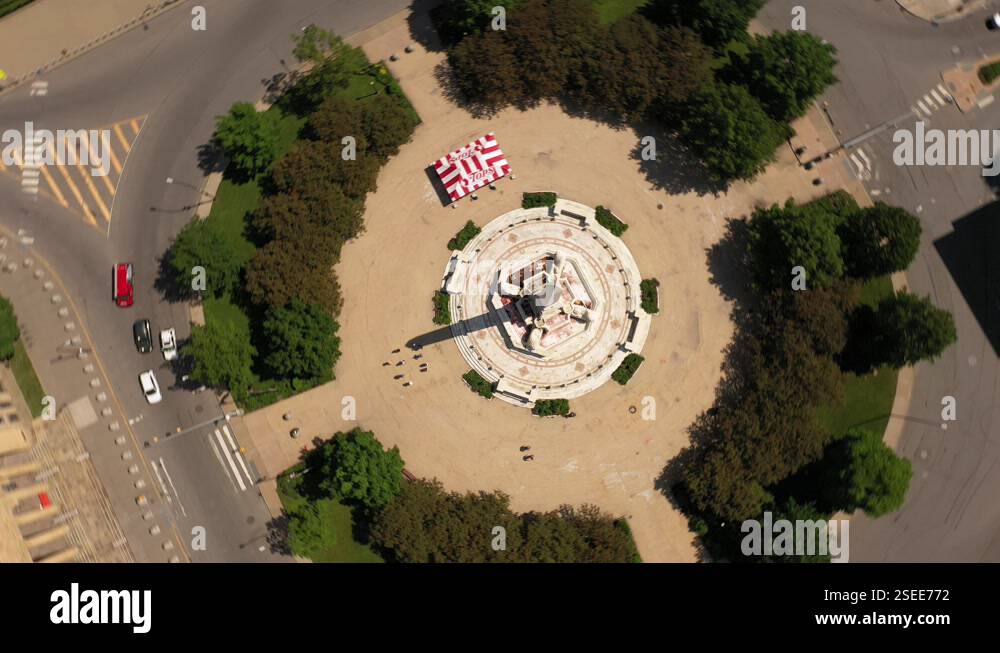 Niagara Square from above Buffalo Stock Video Footage - Alamy