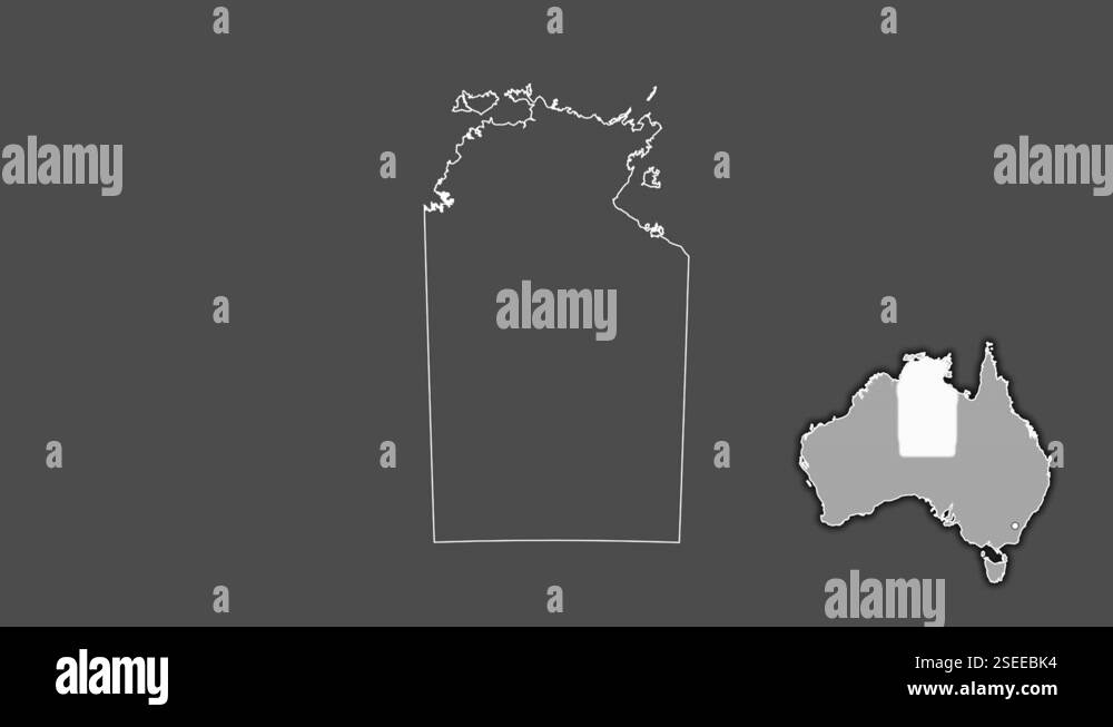 Northern Territory - territory of Australia, extruded and isolated ...