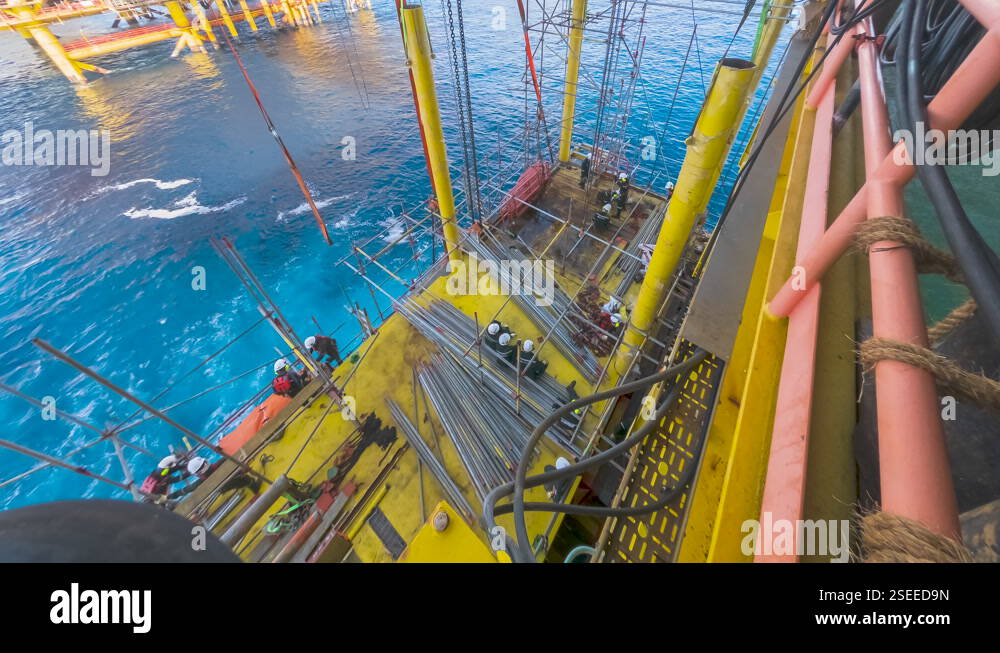 4K Time Lapse Offshore Construction Works Stock Video Footage - Alamy