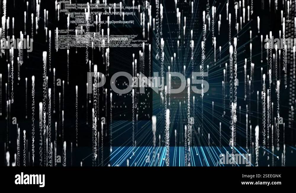 Animation information data processing falling Stock Videos & Footage ...