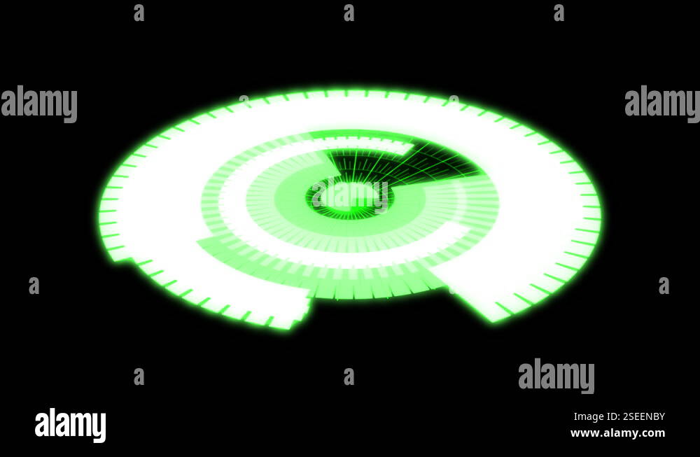 3D HUD Arc Audio Equalizer Radial Grids Green X60 Degrees VJ Loop ...