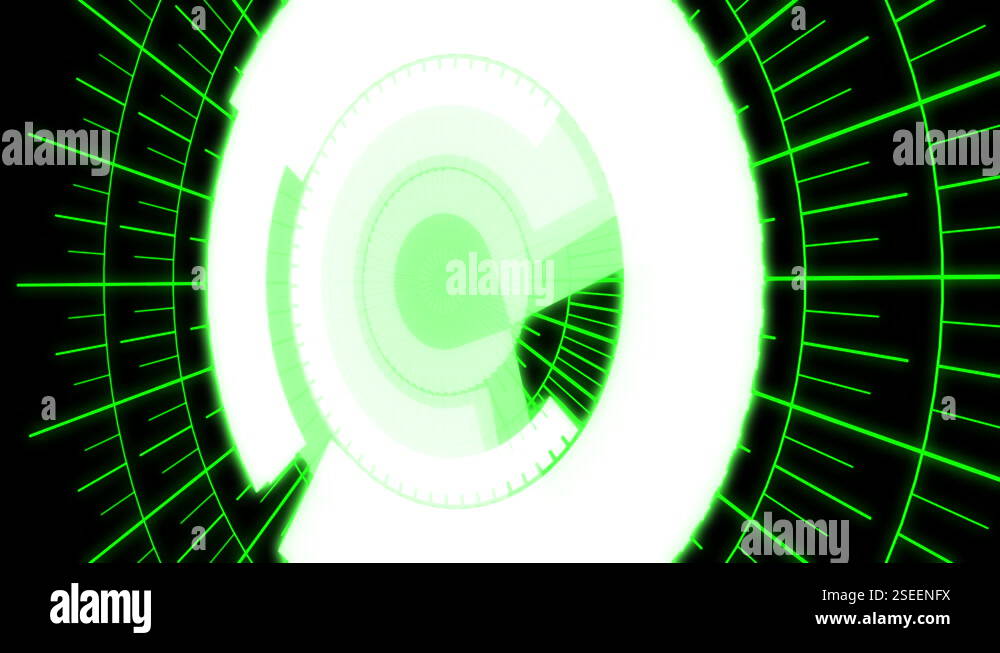 3D HUD Arc Audio Equalizer Radial Grids Green X60 Degrees VJ Loop ...