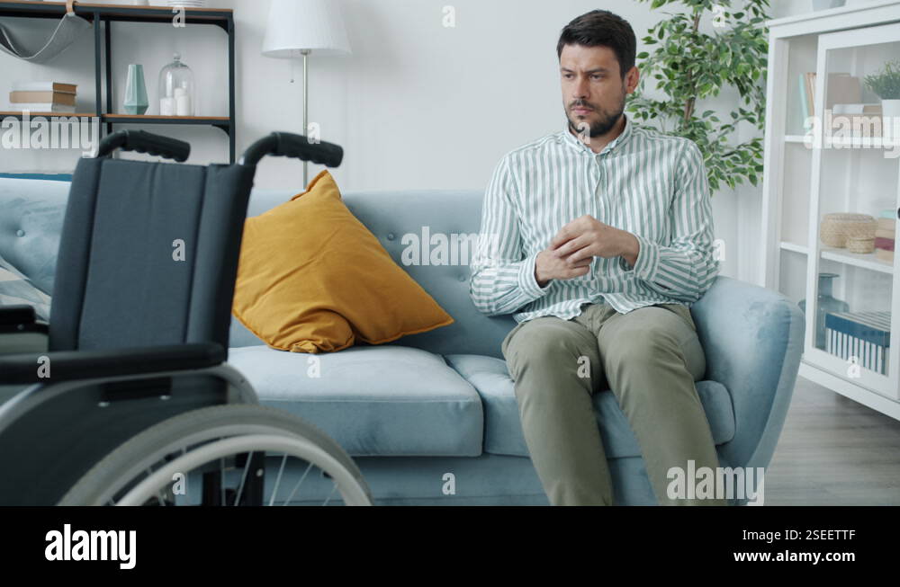 Portrait handicapped man sitting Stock Videos & Footage - HD and 4K ...
