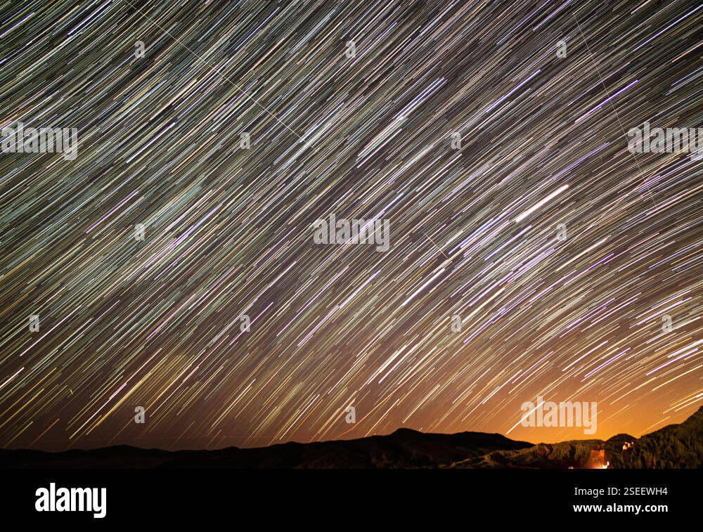 8K Startrails Shooting Stars Milky Way Galaxy Sunset to Night Holygrail ...