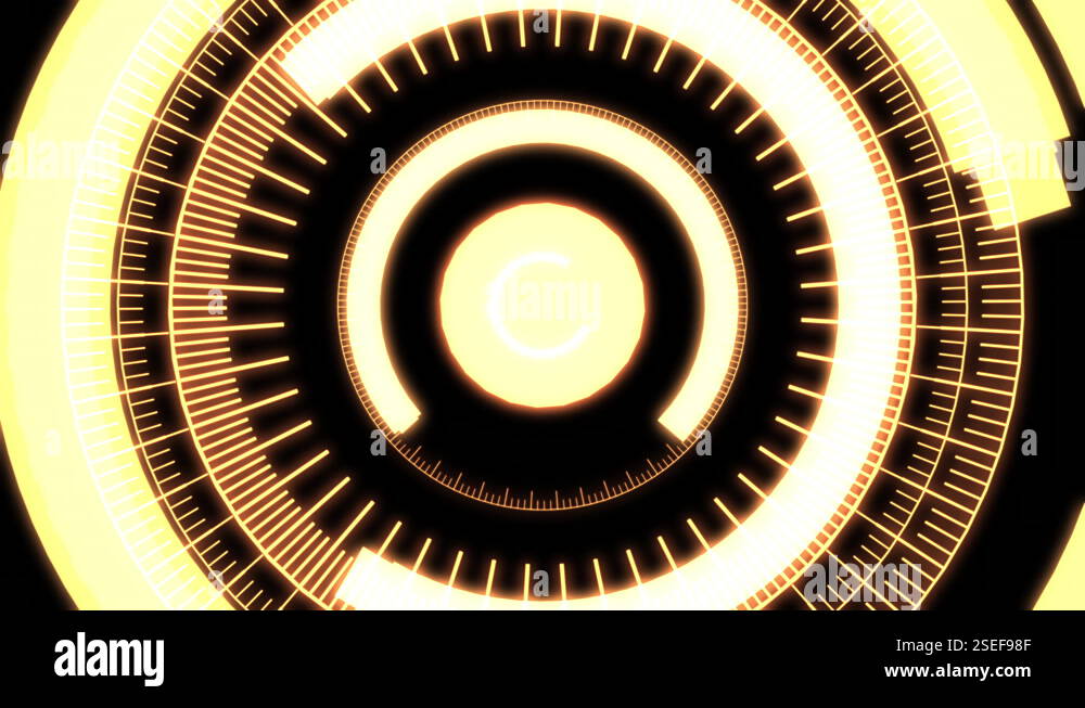 HUD Arc Audio Equalizer C Yellow Large VJ Loop Animation 03 Stock Video ...