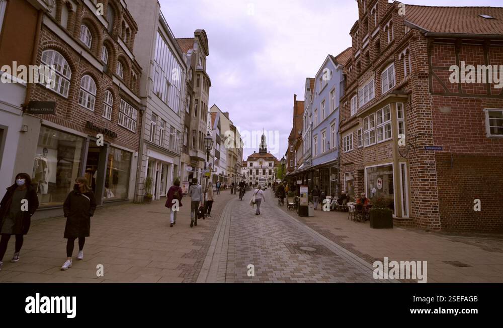 Beautiful old buildings in the historic city of Luneburg Germany ...
