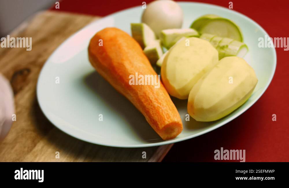 The cook cut the zucchini in very pleasant atmosphere. 4k cinematography video Stock Video ...