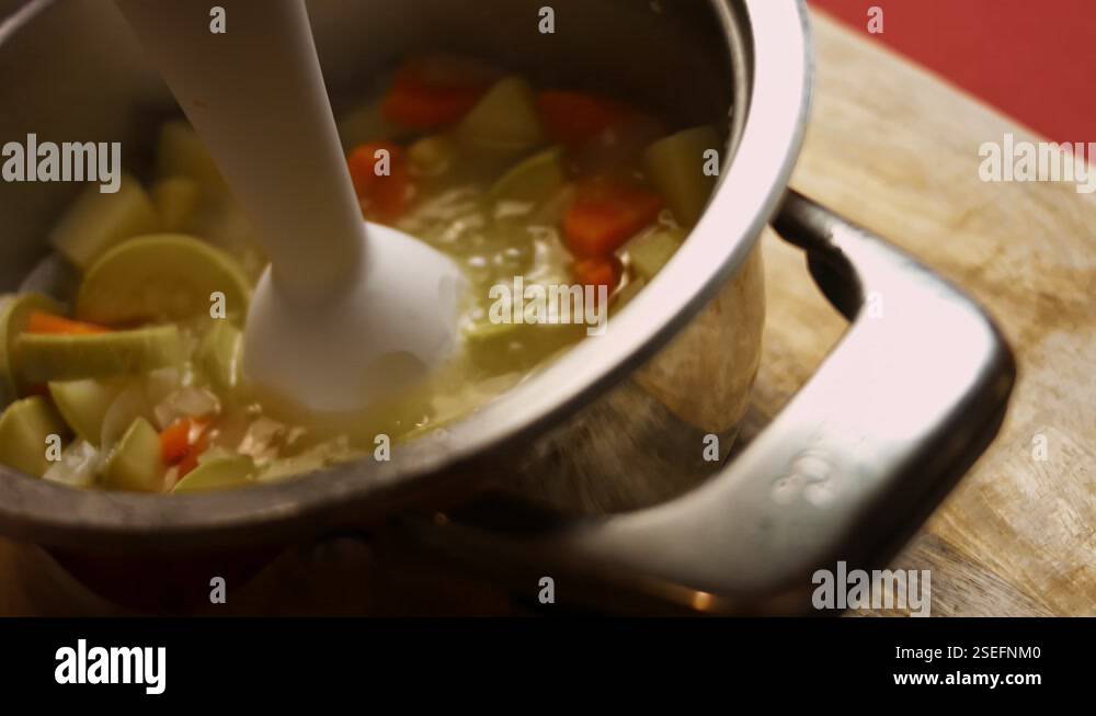 I hit the blender boiled vegetables, carrots, pumpkin and onions. 4k ...