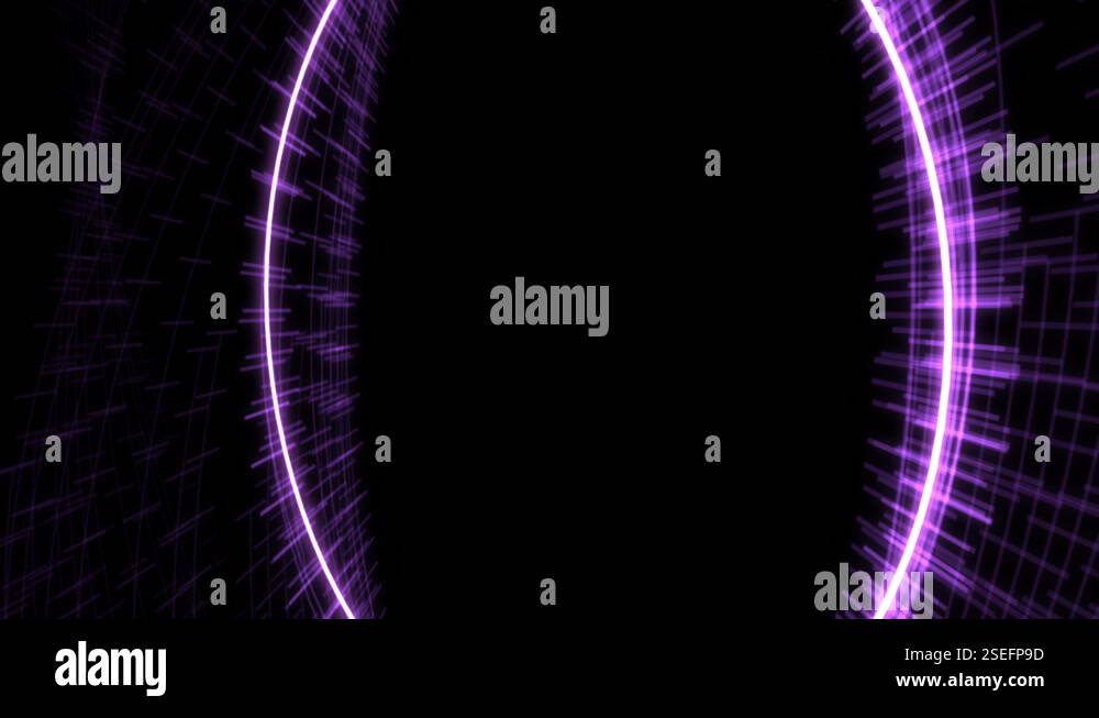 3D Circle Edges Audio Reactive Bouncing Purple VJ Loop Animation ...