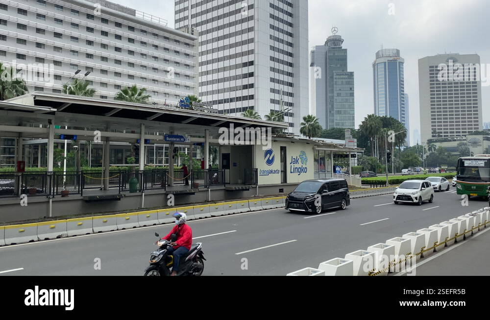 Very Light Traffic on One of Jakarta's Busiest Avenue During Covid-19 ...