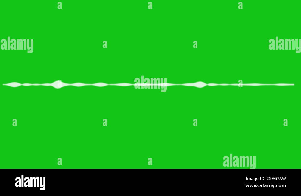 Sound Wave Pulsating On Green Screen. 4k Animation Of Music Video ...